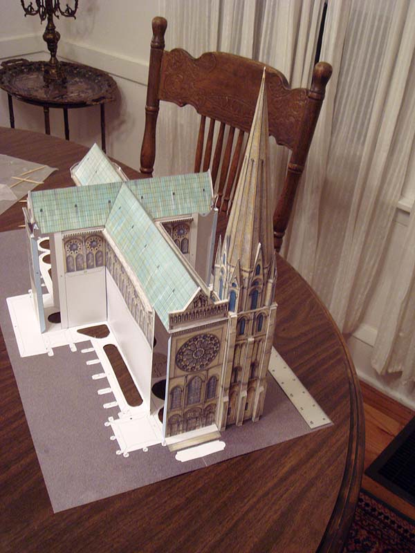 Paper model of Chartres Cathedral – IT’S DONE! | Aleph Naught & the ...