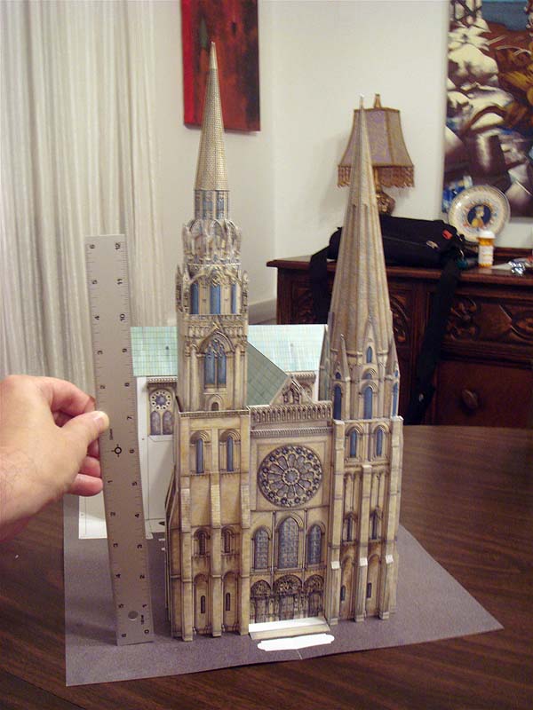 Paper model of Chartres Cathedral – IT’S DONE! | Aleph Naught & the ...