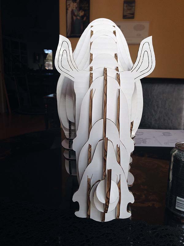 The Rambling Robbie Rhino cardboard kit | Aleph Naught & the Null Set
